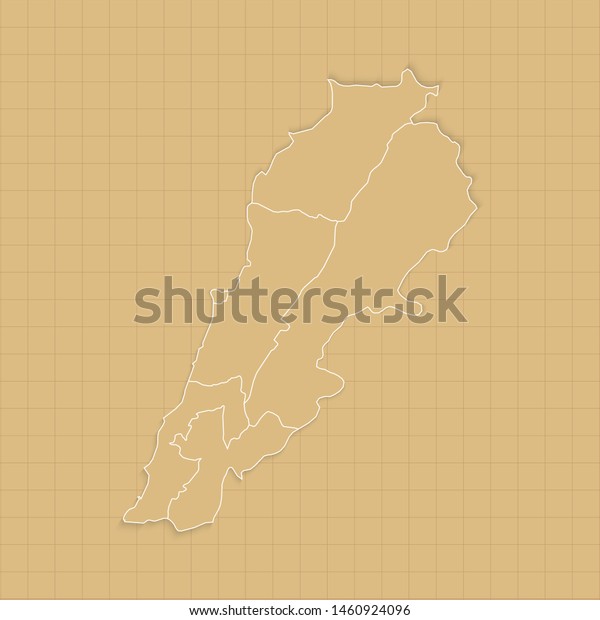 Ancient Lebanon Map Old Paper Background Stock Vector (Royalty Free ...
