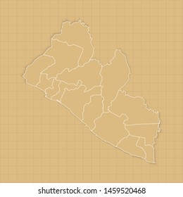 Ancient Liberia Map Old Paper Background Stock Vector (Royalty Free ...