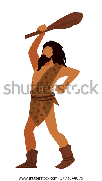 Ancient Man Hunting During Stone Age Stock Vector (Royalty Free) 1793644096
