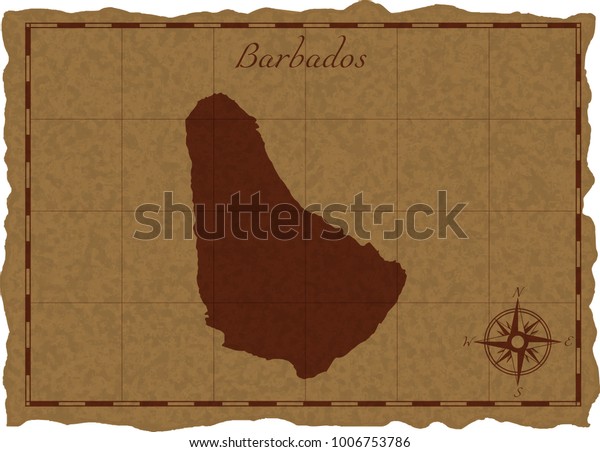 Ancient Map Barbados Silhouette On Old: เวกเตอร์สต็อก (ปลอดค่าลิขสิทธิ์ ...