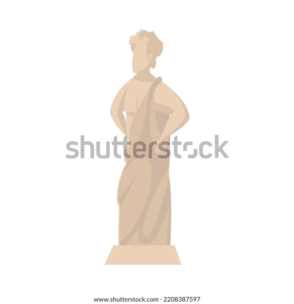 Ancient Medieval Stone Statue Cartoon Vector Stock Vector (Royalty Free ...