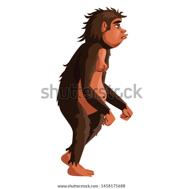 Ancient Monkey Homo Erectus Human Ancestor: Stock-Vektorgrafik ...