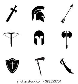 Ancient Old Weapon Icons Vector Illustration Stock Vector (Royalty Free ...
