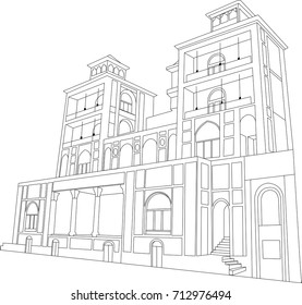 Ancient Persian Building Iran Stock Vector (Royalty Free) 712976494 ...