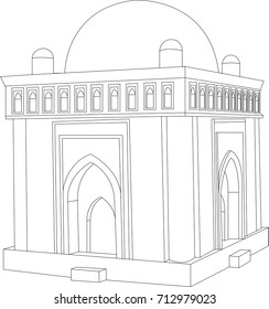 Ancient Persian Building Iran Stock Vector (Royalty Free) 712979023
