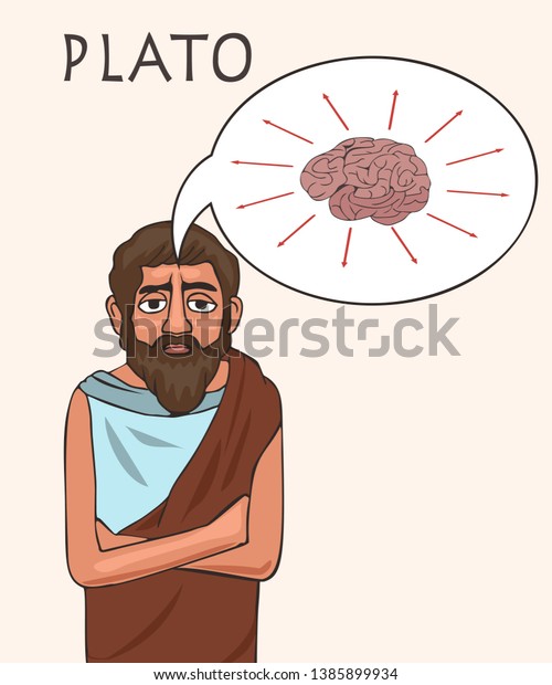 Ancient Philosopher Plato Vector Cartoon Portrait Stock Vector (Royalty ...