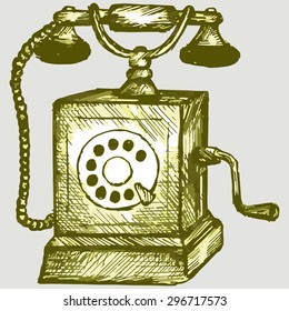 Ancient Phone Communications Equipment Vector Image Stock Vector ...