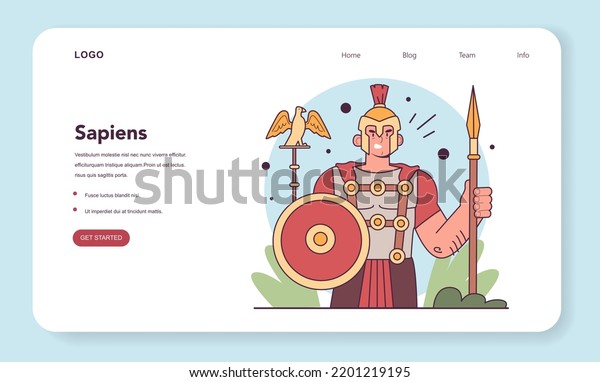 Ancient Roman Empire Formation Web Banner Stock Vector (Royalty Free ...