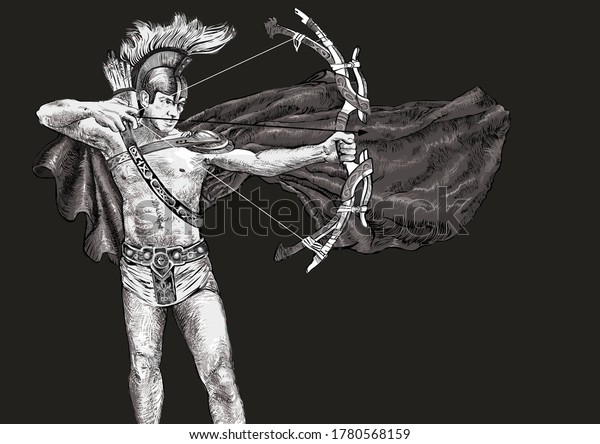 Ancient Roman Warrior Bow Arrow Vector 库存矢量图（免版税）1780568159 | Shutterstock