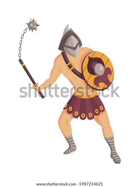 Ancient Rome Gladiator Vector Roman Warrior Stock Vector (Royalty Free ...