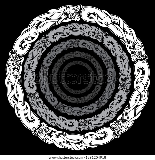 Ancient Round Celtic Scandinavian Design Celtic Stock Vector (Royalty ...