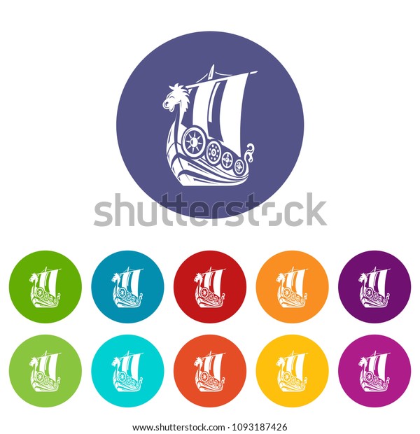 Ancient Ship Icon Simple Illustration Ancient Stock Vector (Royalty ...