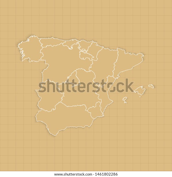 Ancient Spain Map Old Paper Background 스톡 벡터(로열티 프리) 1461802286 ...