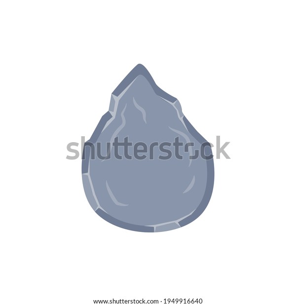 Ancient Stone Flint Vector Illustration Cartoon Stock Vector (Royalty ...