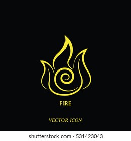 Ancient Symbol Fire Element Subscribe Stock Vector (Royalty Free ...
