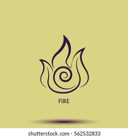 Ancient Symbol Fire Element Subscribe 스톡 벡터(로열티 프리) 562532833 ...