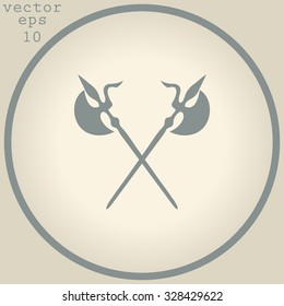 Ancient Weapon Tool Equipment Icon Shadow Stock Vector (Royalty Free ...