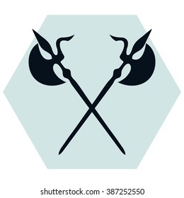 Ancient Weapon Tool Equipment Icon Stock Vector (Royalty Free) 387252550