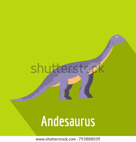 Andesaurus Icon Flat Illustration Andesaurus Vector Stock Vector ...