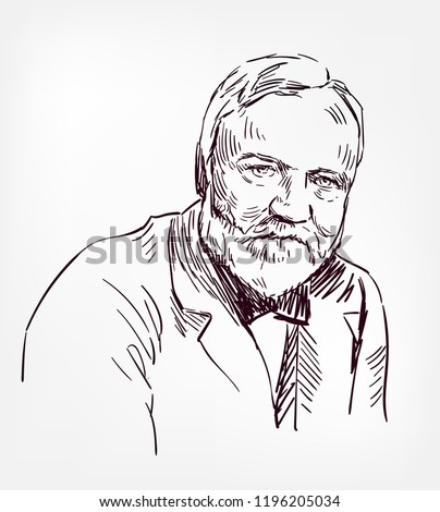 Andrew Carnegie Vector Sketch Portrait Stock Vector (Royalty Free ...