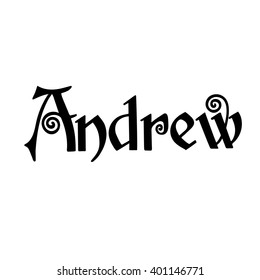 Andrew Stock Vector Illustration Typographic Print Stock Vector ...