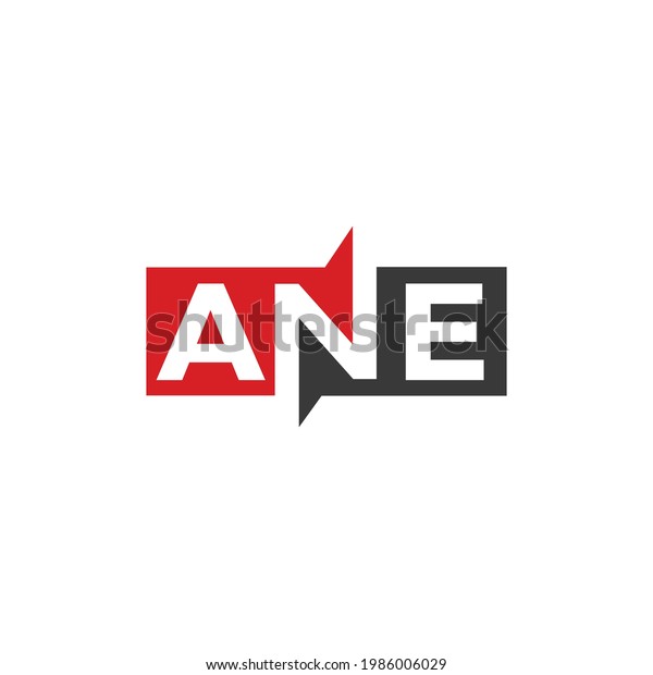 Ane Letter Red Logo Design Vector Stock Vector (Royalty Free ...