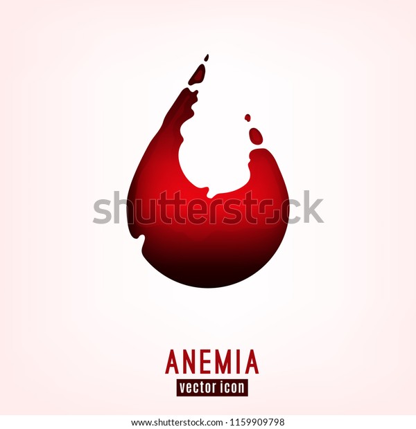 Anemia Icon Vector Illustration Deep Red Stock Vector (Royalty Free ...