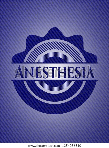 Anesthesia Emblem Denim High Quality Background Stock Vector (Royalty ...