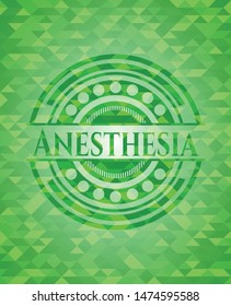 Anesthesia Green Emblem Triangle Mosaic Background Stock Vector ...