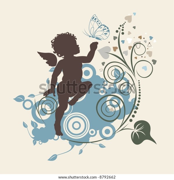 Angel Butterfly Stock Vector (Royalty Free) 8792662