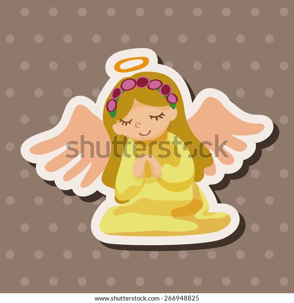 Angel Cartoon Design Elements Vector Stock Vector (Royalty Free ...