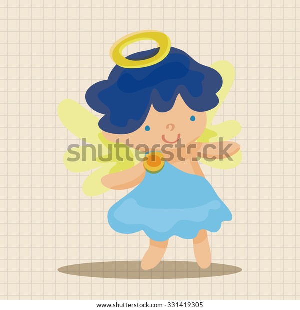 Angel Cartoon Design Elements Vector Stock Vector (Royalty Free ...