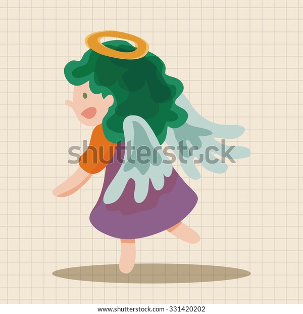 Angel Cartoon Design Elements Vector Stock Vector (Royalty Free ...