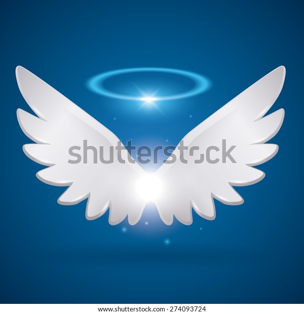 Angel Design Over Blue Background Vector Stock Vector (Royalty Free ...