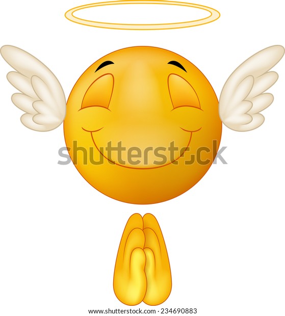 Angel Emoticon Stock Vector (Royalty Free) 234690883