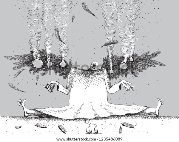 Angel Fallen Angel Humor Stock Vector (Royalty Free) 1235486089 ...