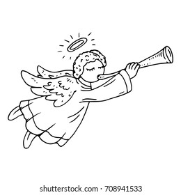 Angel Flute Vector Illustration Stock Vector (Royalty Free) 708941533 ...