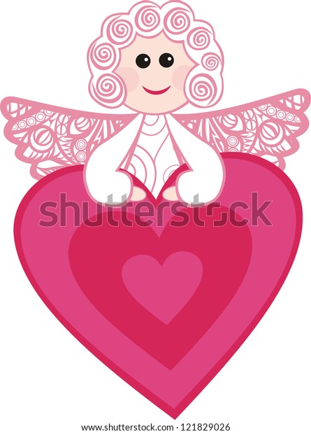 Angel Heart Vector Illustration Stock Vector (Royalty Free) 121829026 ...