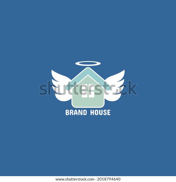 Angel House Logo Vector Illustration Mascot Stock Vector (Royalty Free ...