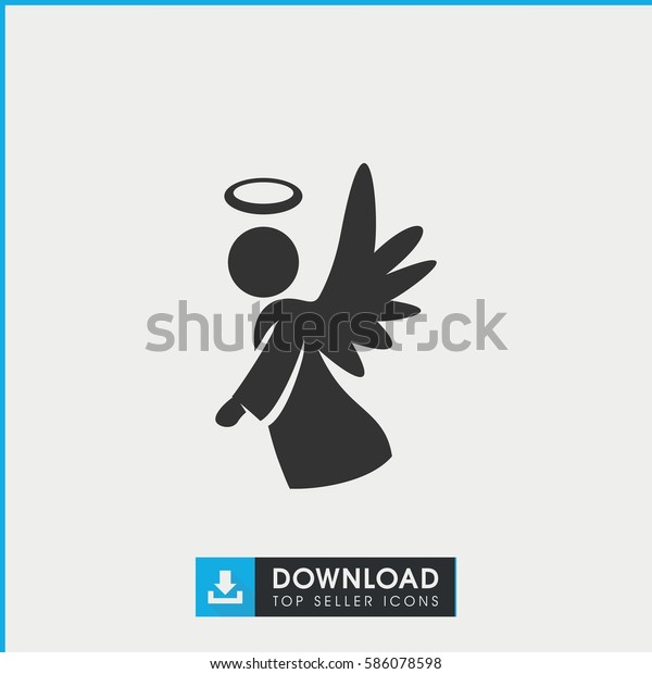 Angel Icon Simple Filled Angel Icon Stock Vector (Royalty Free) 586078598