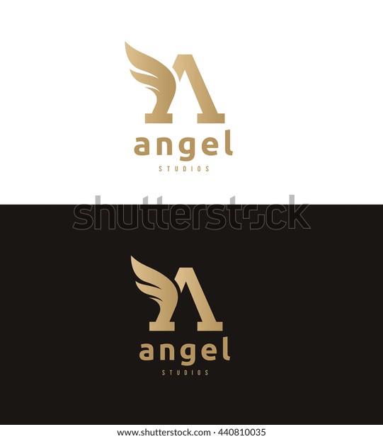 Angel Letter Logo Template Stock Vector (Royalty Free) 440810035