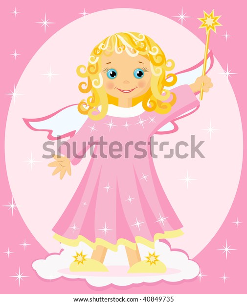 Angel Magic Wand Vector Illustration Stock Vector (Royalty Free) 40849735