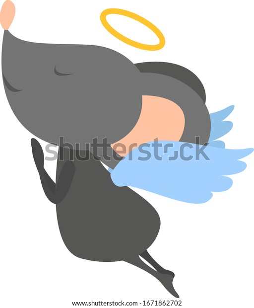 Angel Mouse Illustration Vector On White Stock Vector (Royalty Free ...