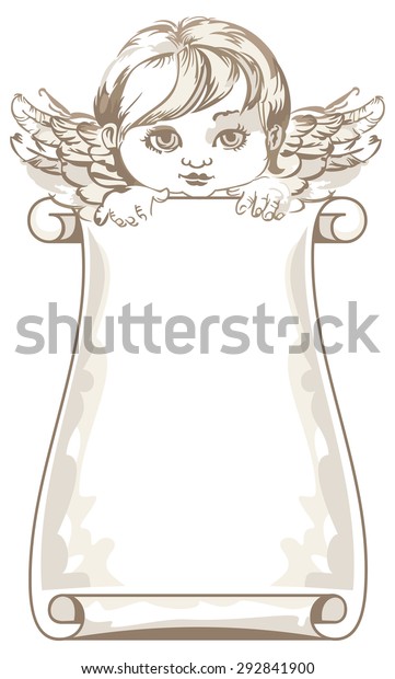 Angel Paper Scroll Stock Vector (Royalty Free) 292841900 | Shutterstock