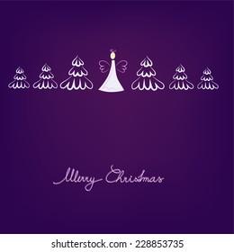 Angel Trees On Violet Background Stock Vector (Royalty Free) 228853735 ...
