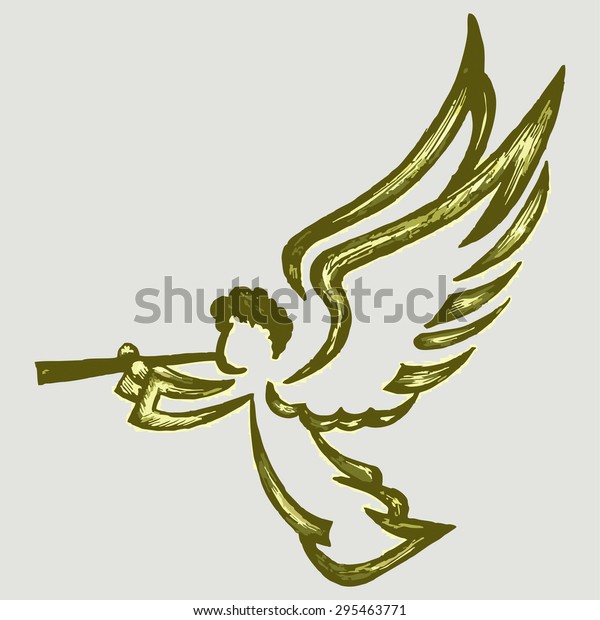 Angel Trumpet Vector Image Stock Vector (Royalty Free) 295463771