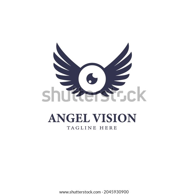 Angel Vision Logo Simple Elegant Logo Stock Vector (Royalty Free ...