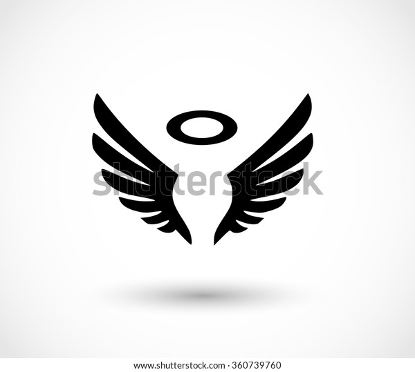 Angel Wings Halo Effect Icon Vector Stock Vector (Royalty Free) 360739760