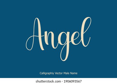 Angelmale Name Cursive Typography Text Stock Vector (Royalty Free ...