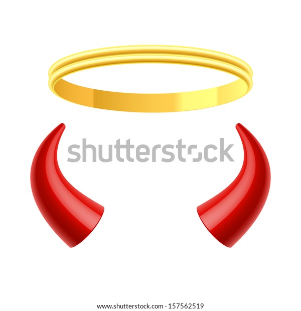 Angels Halo Devils Horns Vector Stock Vector (Royalty Free) 157562519 Angels Halo Devils Horns Vector Stock Vector (Royalty Free) 157562519